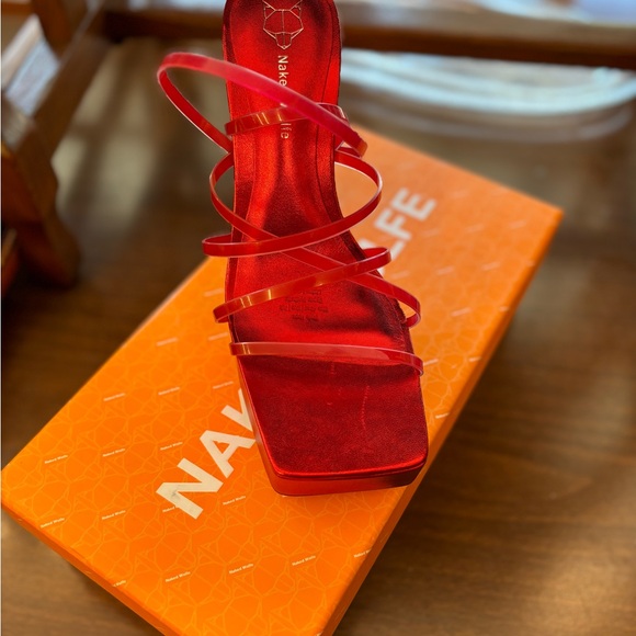 Naked Wolfe | Shoes | New Naked Wolfe Ladies Red Platform Heels | Poshmark